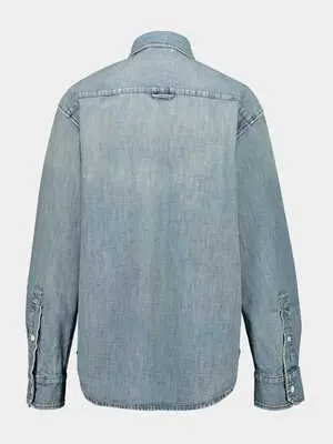Miu Miu Oversized Chambray Shirt - Blue