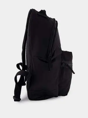 Stone Island Coated Nylon Backpack With Logo Patch - Black