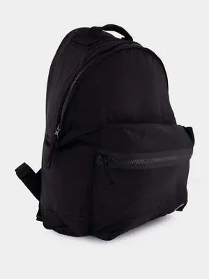 Stone Island Coated Nylon Backpack With Logo Patch - Black