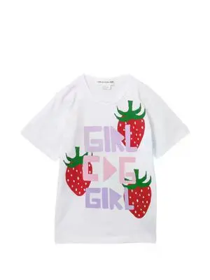 Comme Des Garçons Strawberry Print Top - White