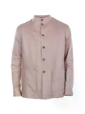 Tagliatore Button-up Guru Collar Jacket - Neutrals