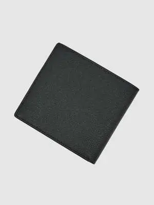 REISS Henry Micro-grain Leather Wallet - Black