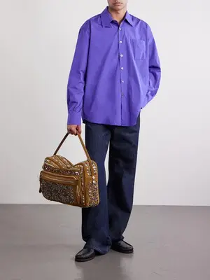 Acne Studios Embellished Suede Camera Bag
