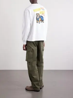 HUMAN MADE Logo-appliquéd Cotton-jersey T-shirt