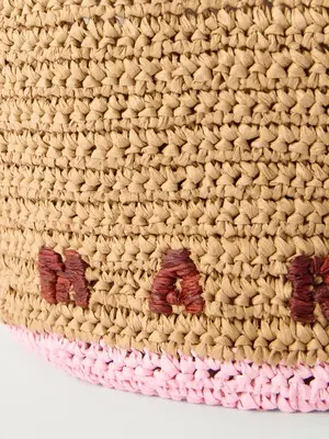 Marni Small Raffia-like Tote Bag - Brown