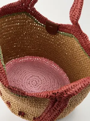 Marni Small Raffia-like Tote Bag - Brown