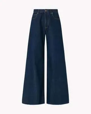 Serena Bute Wide Leg Denim Jeans - Navy