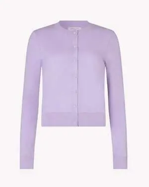 Serena Bute Cashmere Blend Cardigan - Purple