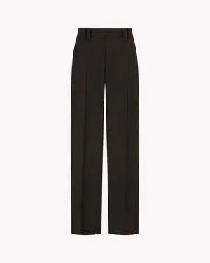 Serena Bute Wool Flat Fronted Jogger - Brown