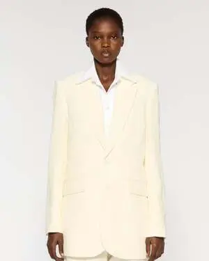 SERENA BUTE LONDON Linen Boyfriend Blazer