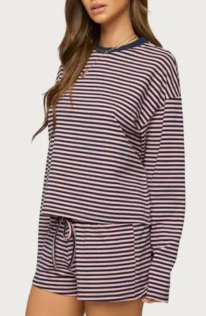 EDIKTED Jainee Stripe Long Sleeve Top