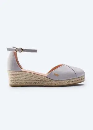 VISCATA Formiga Canvas Espadrille Wedges Ash Grey