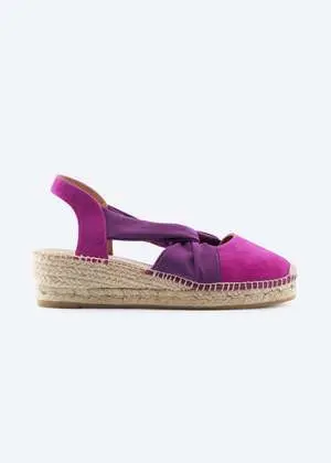 VISCATA Morisca Suede Espadrille Wedges Pink