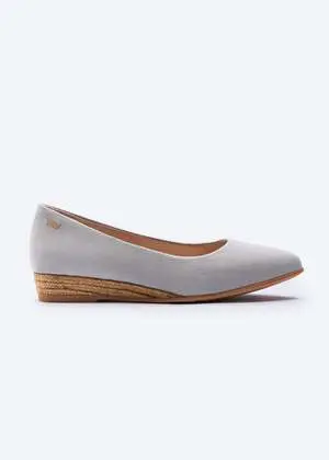 VISCATA Rubina Canvas Espadrille Flats Ash Grey
