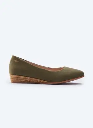 VISCATA Rubina Canvas Espadrille Flats - Olive