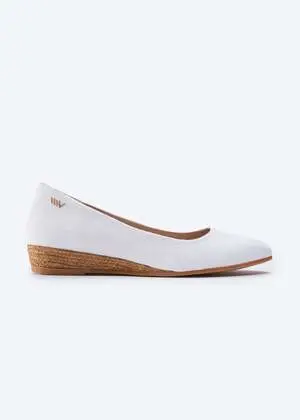 VISCATA Rubina Canvas Espadrille Flats White