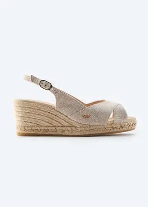 VISCATA Viscata Llansa Espadrille Wedge Sandals Silver
