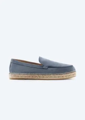VISCATA Esburri Suede Espadrille Loafers - Navy Blue