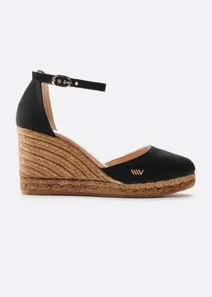 VISCATA Estartit Espadrille Wedges - Black