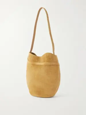 LIFFNER Belted Suede Bucket Bag - Neutrals