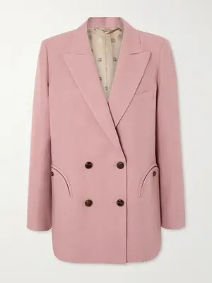 BLAZÉ MILANO Midday Sun Double-breasted Linen Blazer