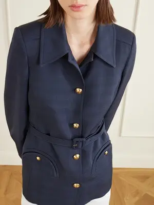 BLAZÉ MILANO Genesis Paint Belted Woven Jacket