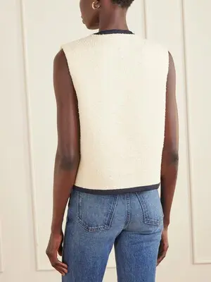 BLAZÉ MILANO Orinda Gliss Cotton-blend Bouclé Vest