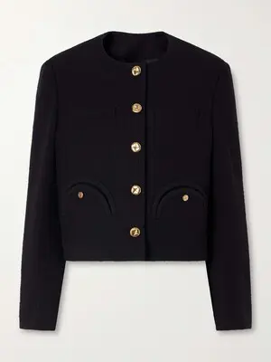 BLAZÉ MILANO Missy Shamo Cotton-blend Tweed Bolero - Black
