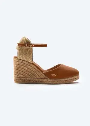 VISCATA Satuna Canvas Espadrille Wedges Brown