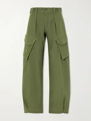 R13 Cotton Barrel-leg Cargo Trousers