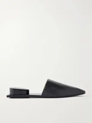 Tory Burch Pierced Embellished Leather Slip-ons