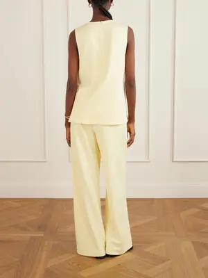 LA LIGNE Maxime Recycled-crepe Top - Yellow