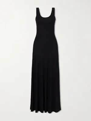 THE PARK Annie Jersey Maxi Dress - Black