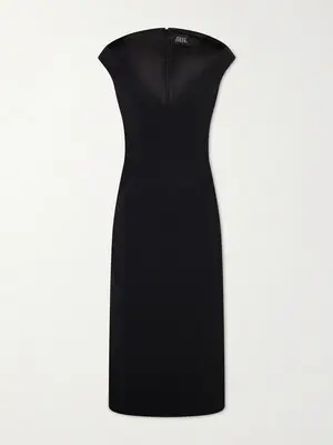 Solace London Monica Crepe Midi Dress - Black