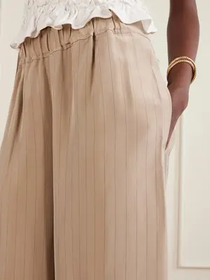 LIBEROWE Pinstriped Satin Palazzo Pants