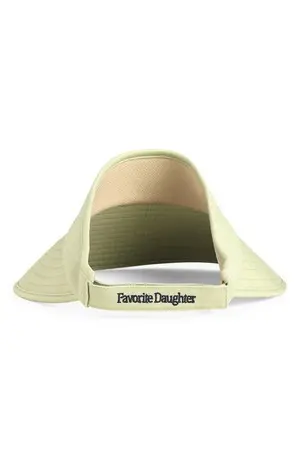 FAVORITE DAUGHTER Wide Brim Twill Visor - Light Sage