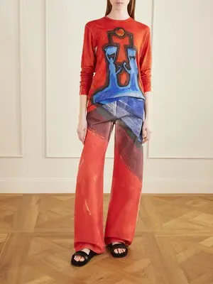 Gabriela Hearst Isaro Printed Cashmere Sweatshirt