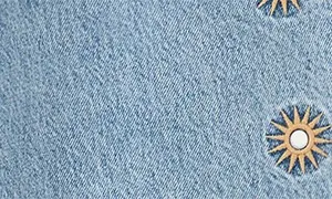 Mango Embroidered Straight Leg Nonstretch Jeans