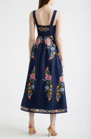 Eliza J Sleeveless Printed Maxi Dress