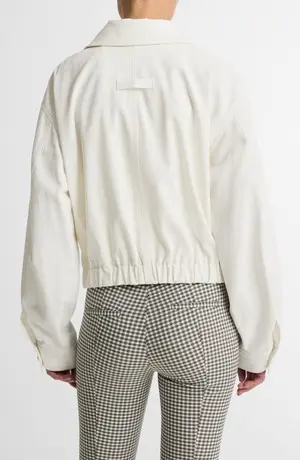 Vince Cotton Bomber Jacket - Chalk