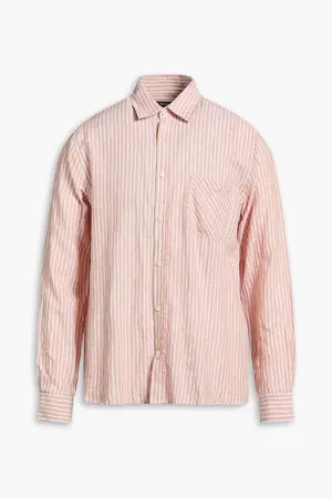 Frescobol Carioca Telles Striped Linen Shirt - Copper