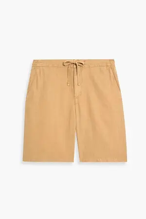 Frescobol Carioca Striped Lyocell-blend Shorts - Camel