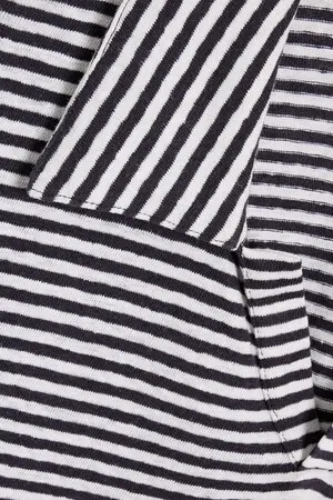Officine Générale Simon Striped Cotton And Linenblend Polo Shirt - Navy