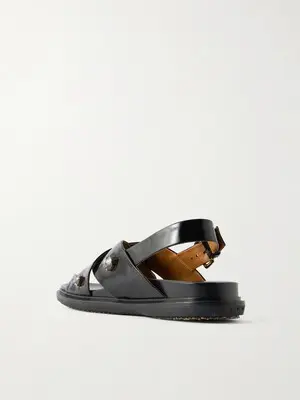 Marni Fussbett Embellished Leather Slingback Sandals