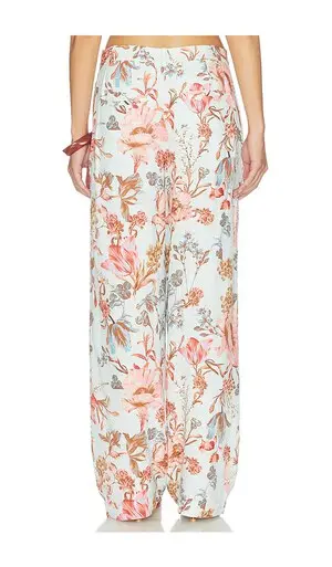 Hemant & Nandita Printed Crepe Straight Leg Pants - Blue