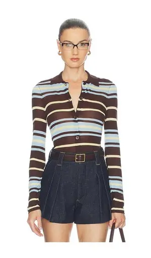 ALIGNE Sue-ellen Striped Knitted Shirt - Stripe