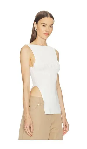 CAMILA COELHO Haylen Ribbed Knit Top