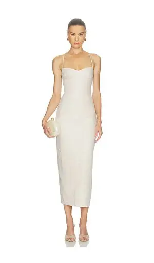 CAMILA COELHO Malena Linen Midi Dress