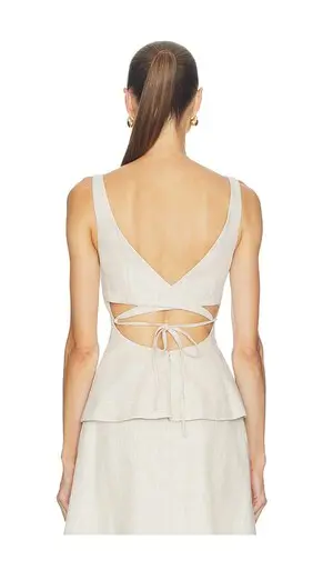 CAMILA COELHO Malena Linen Top