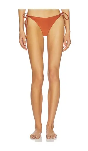 Bardot Blakely Tie Bikini Bottoms - Rust